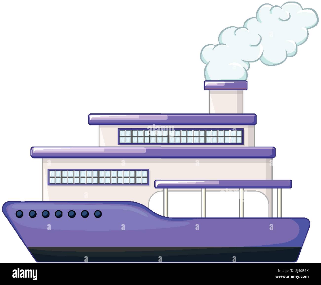 Big ship in purple color illustration Stock Vector Image & Art - Alamy