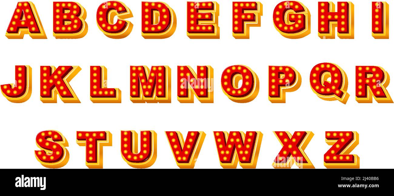 A set of English alphabet game show style illustration Stock Vector ...