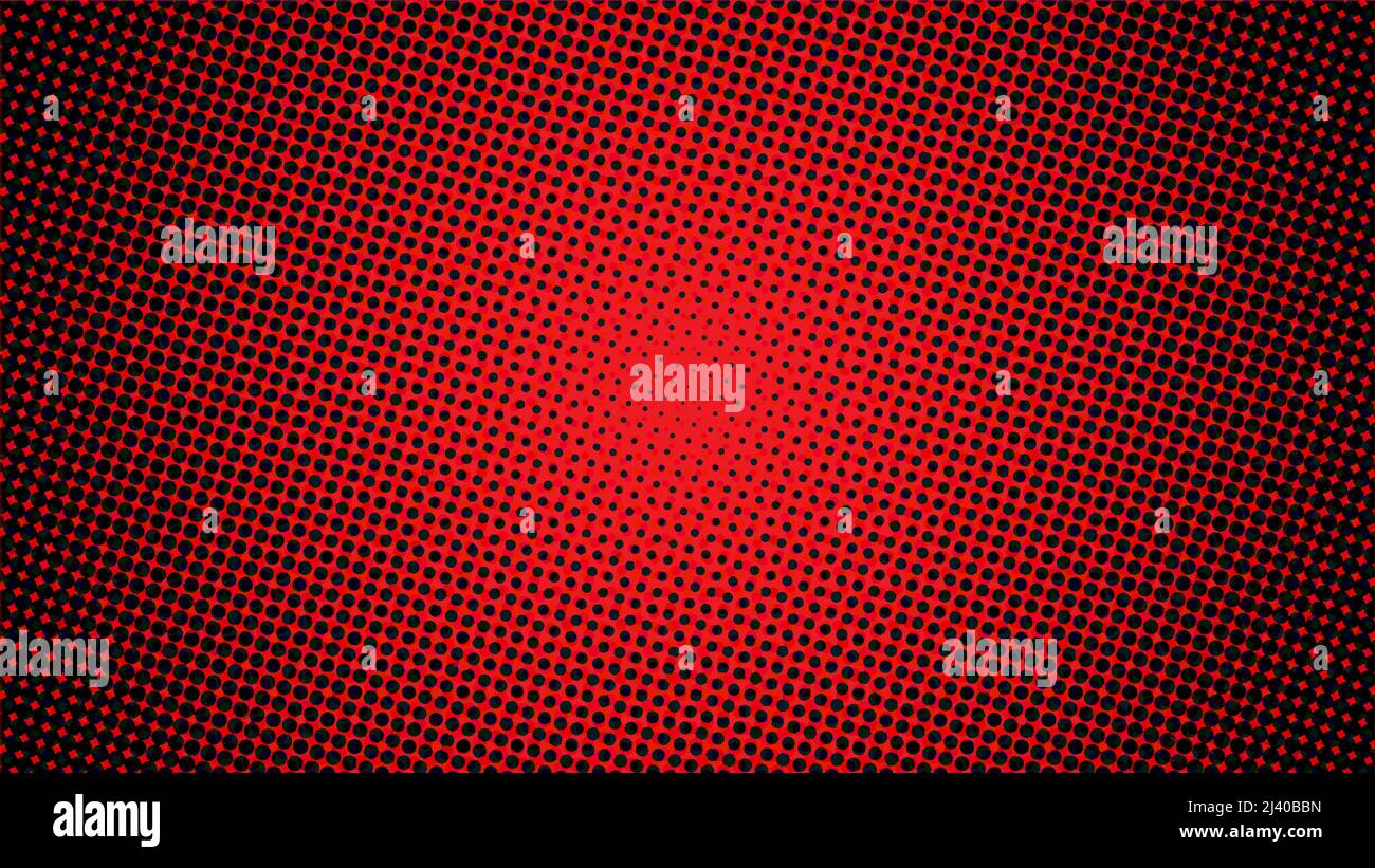 Red Halftone Background Design Template, Pop Art, Abstract Dots Pattern ...