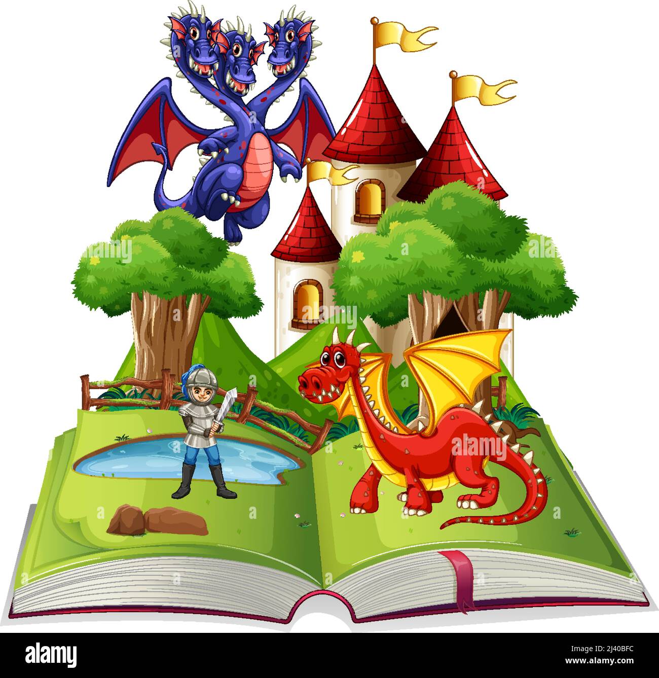 Dragon book image Cut Out Stock Images & Pictures - Alamy