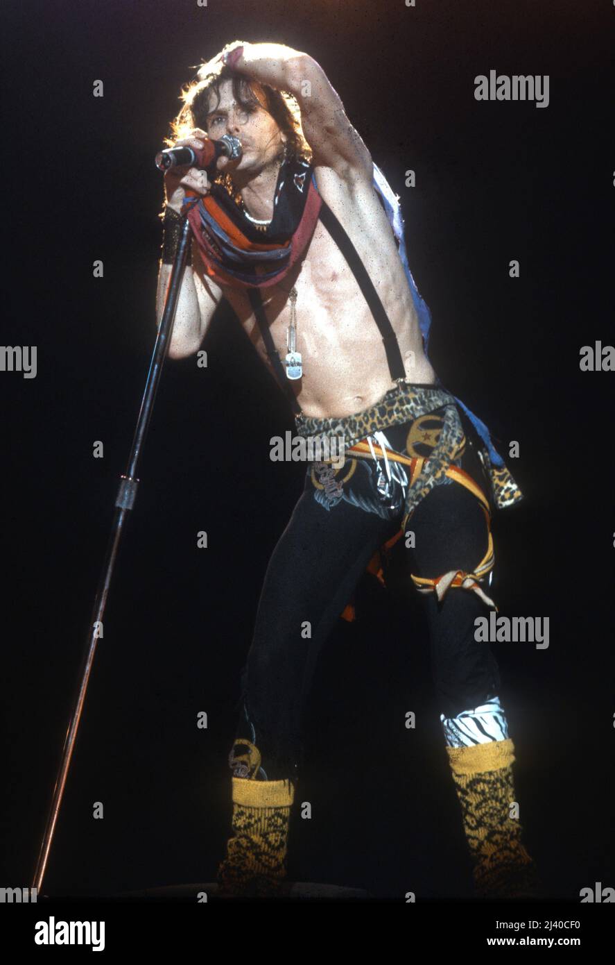 Steven Tyler of Aerosmith in concert circa 1970's Credit: Jeffrey Mayer ...