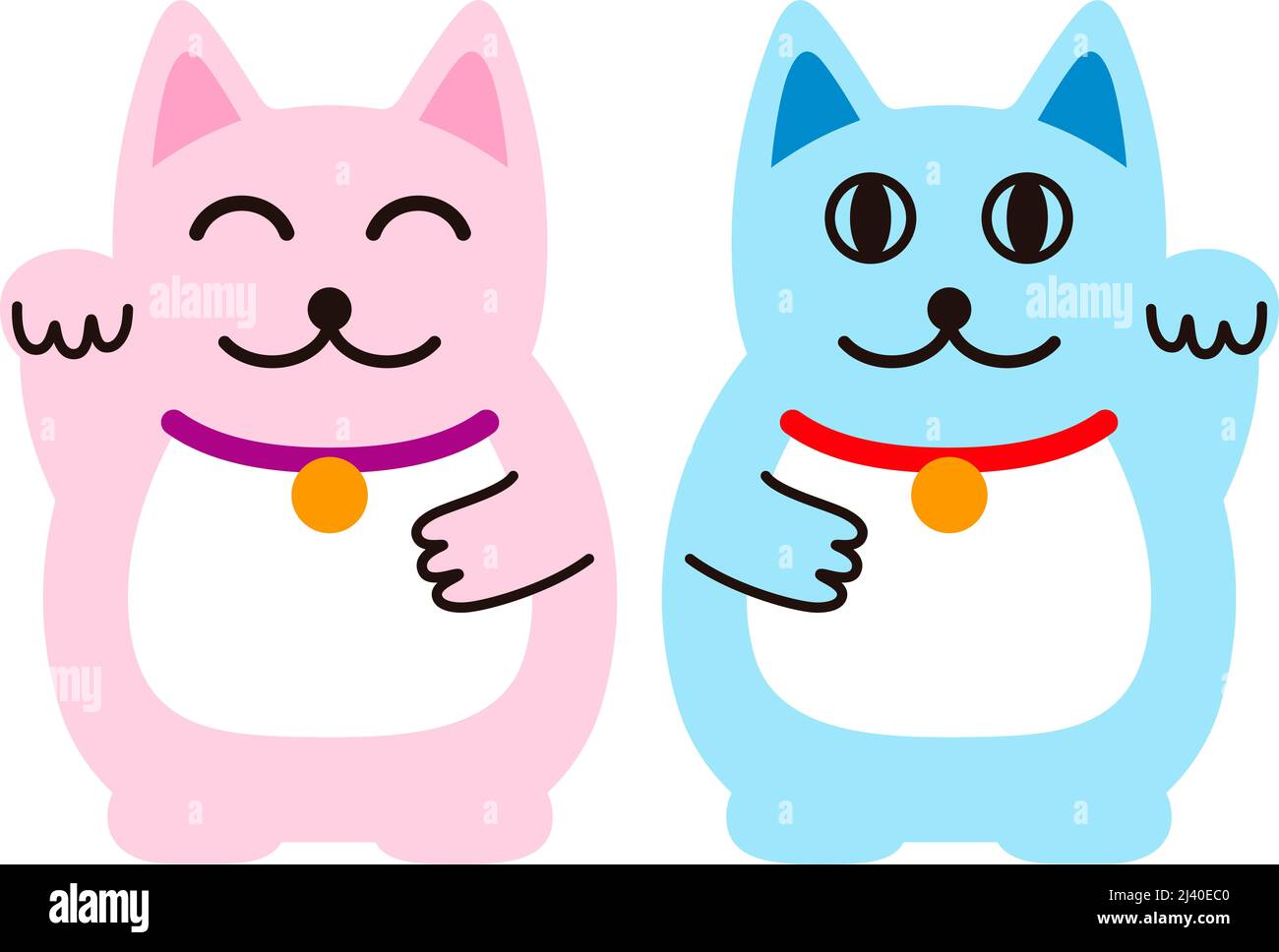 Fortune Cat, Lucy cat, Couple cat, vector Stock Vector Image & Art - Alamy
