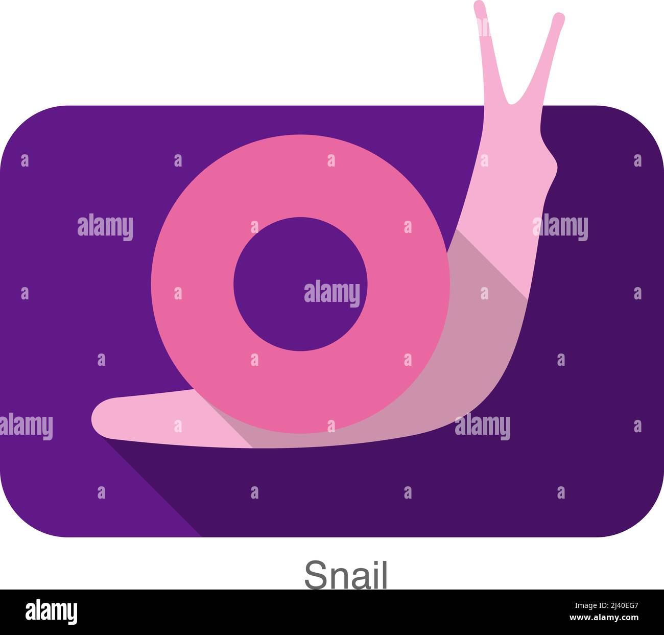 Snail animal flat icons series Stock Vector Image & Art - Alamy