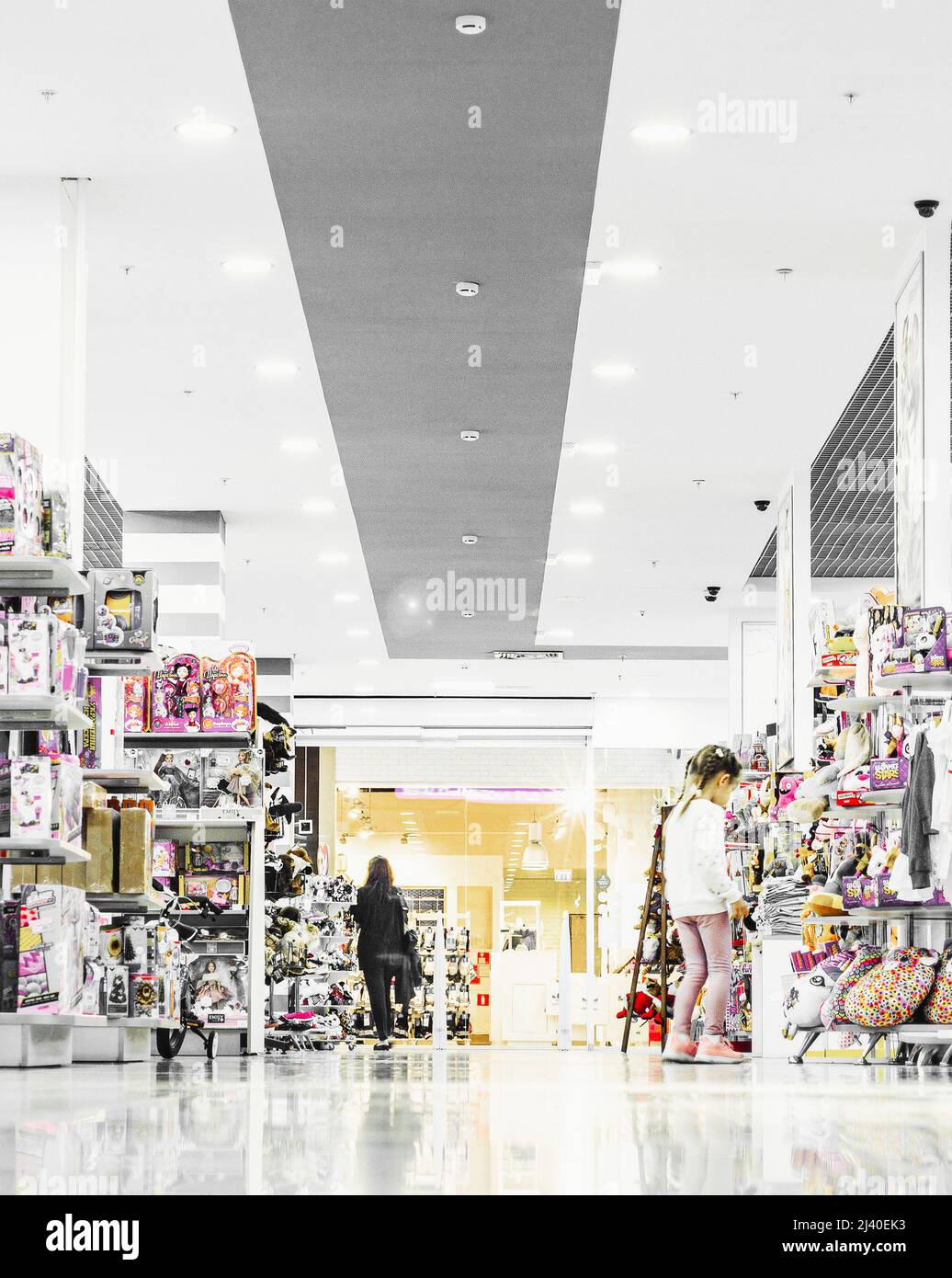 shoppers walks in department store Stock Photo - Alamy