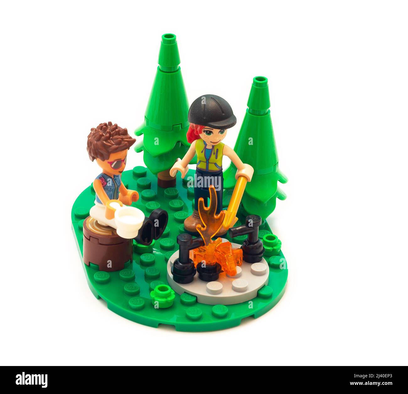 2021: Lego constructor Friends serie, personages on white Stock Photo ...