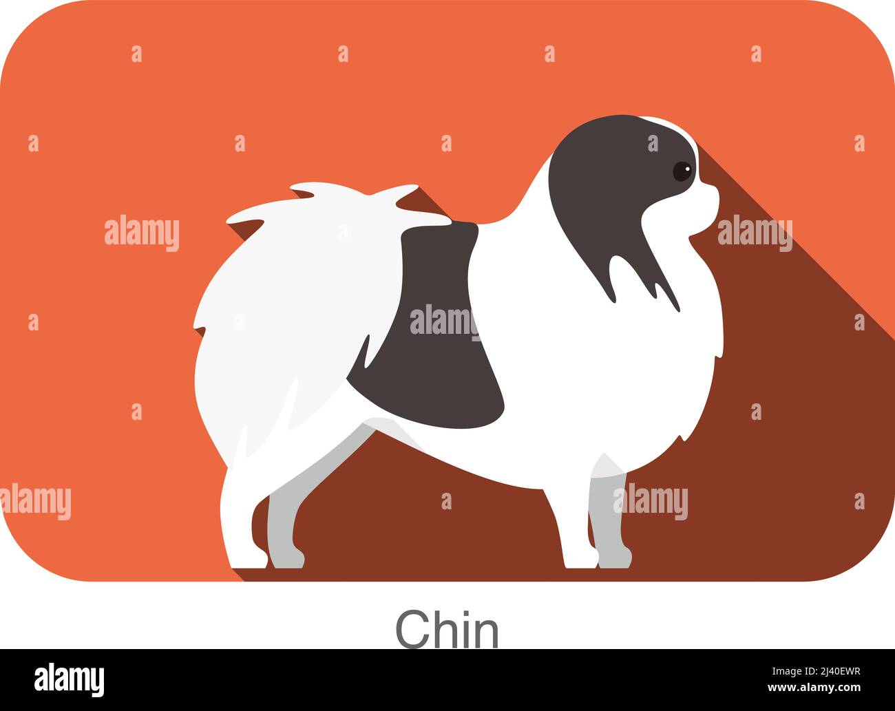 Breed dog standing on the ground, side, dog cartoon image series Stock ...