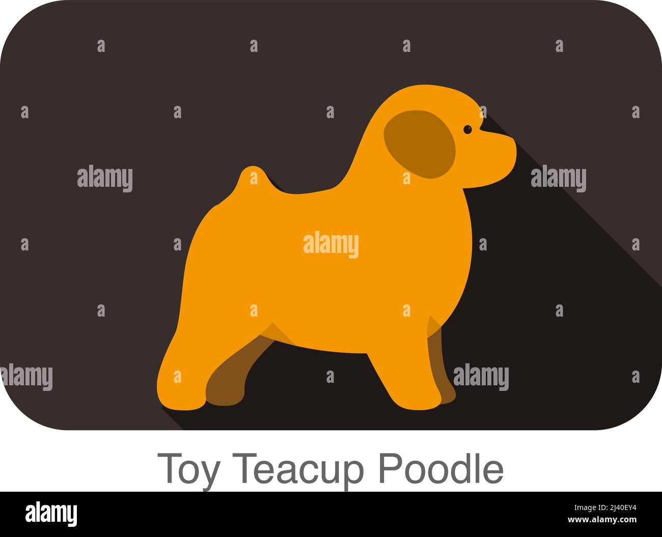 Breed dog standing on the ground, side, dog cartoon image series Stock ...