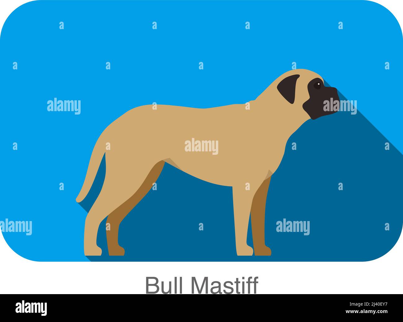 Breed dog standing on the ground, side, dog cartoon image series Stock ...