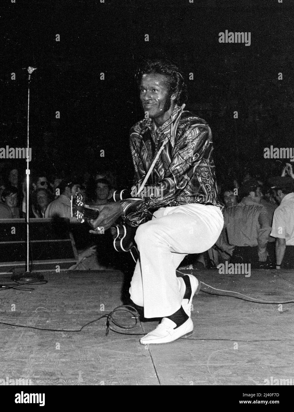 Chuck Berry in concert at Madison Square Garden in 1971 Credit: Jeffrey ...