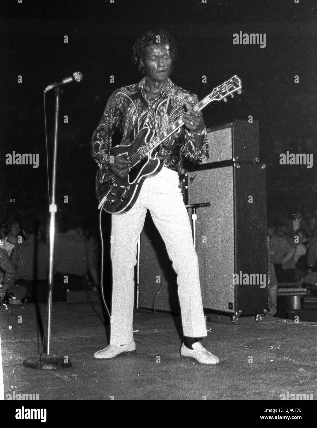 Chuck Berry in concert at Madison Square Garden in 1971 Credit: Jeffrey ...