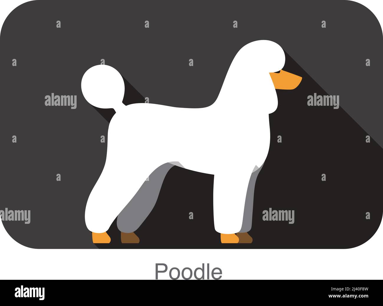 Poodle dog body flat icon design vector illustration Stock Vector Image & Art - Alamy