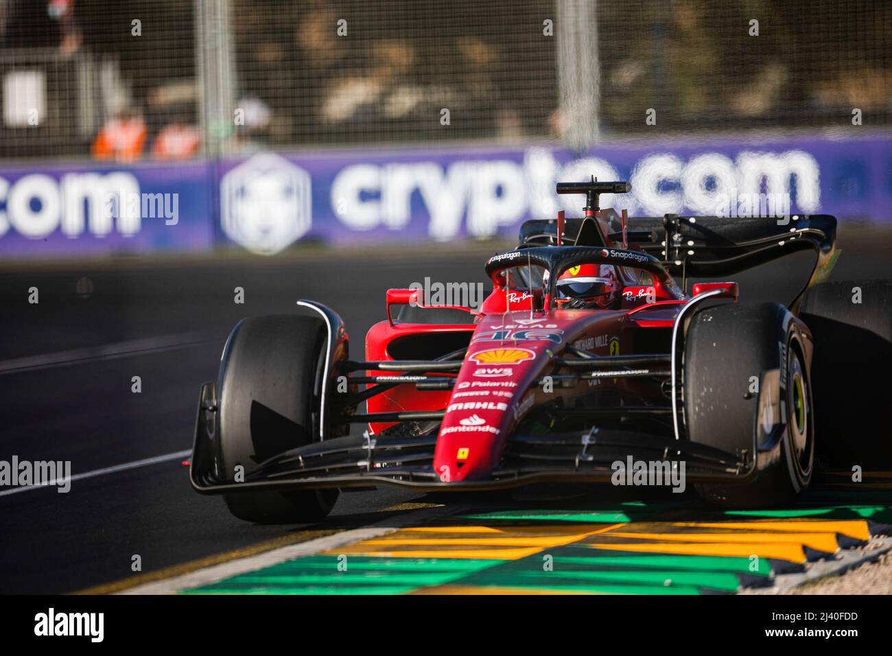 Charles Leclerc of Monaco drives the number 16 Ferrari F1-75 during the ...