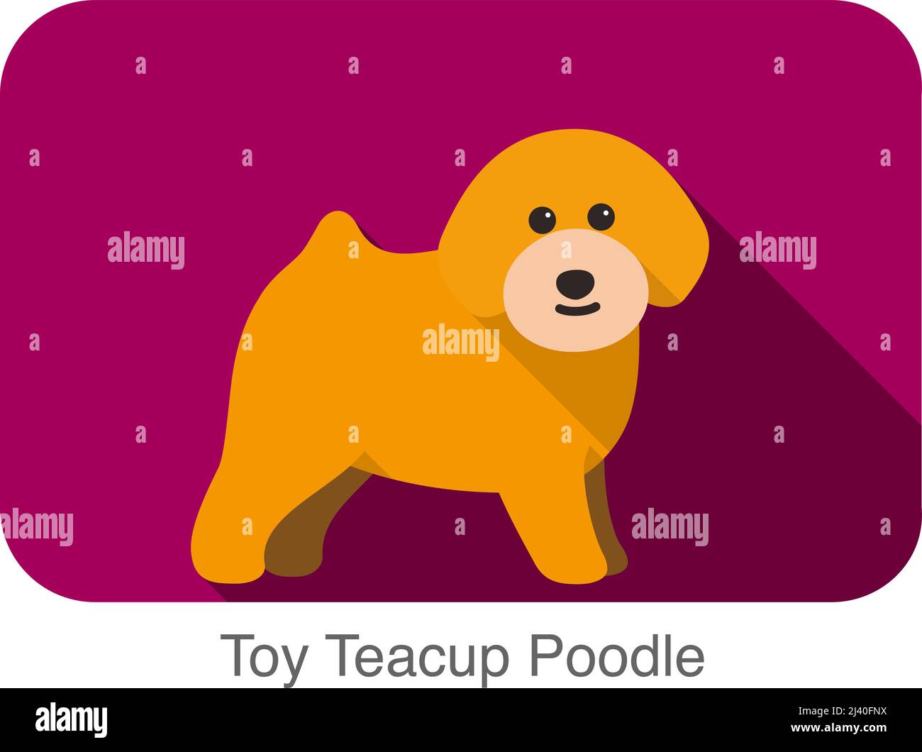 Breed dog standing on the ground, side, face forward, dog cartoon image ...