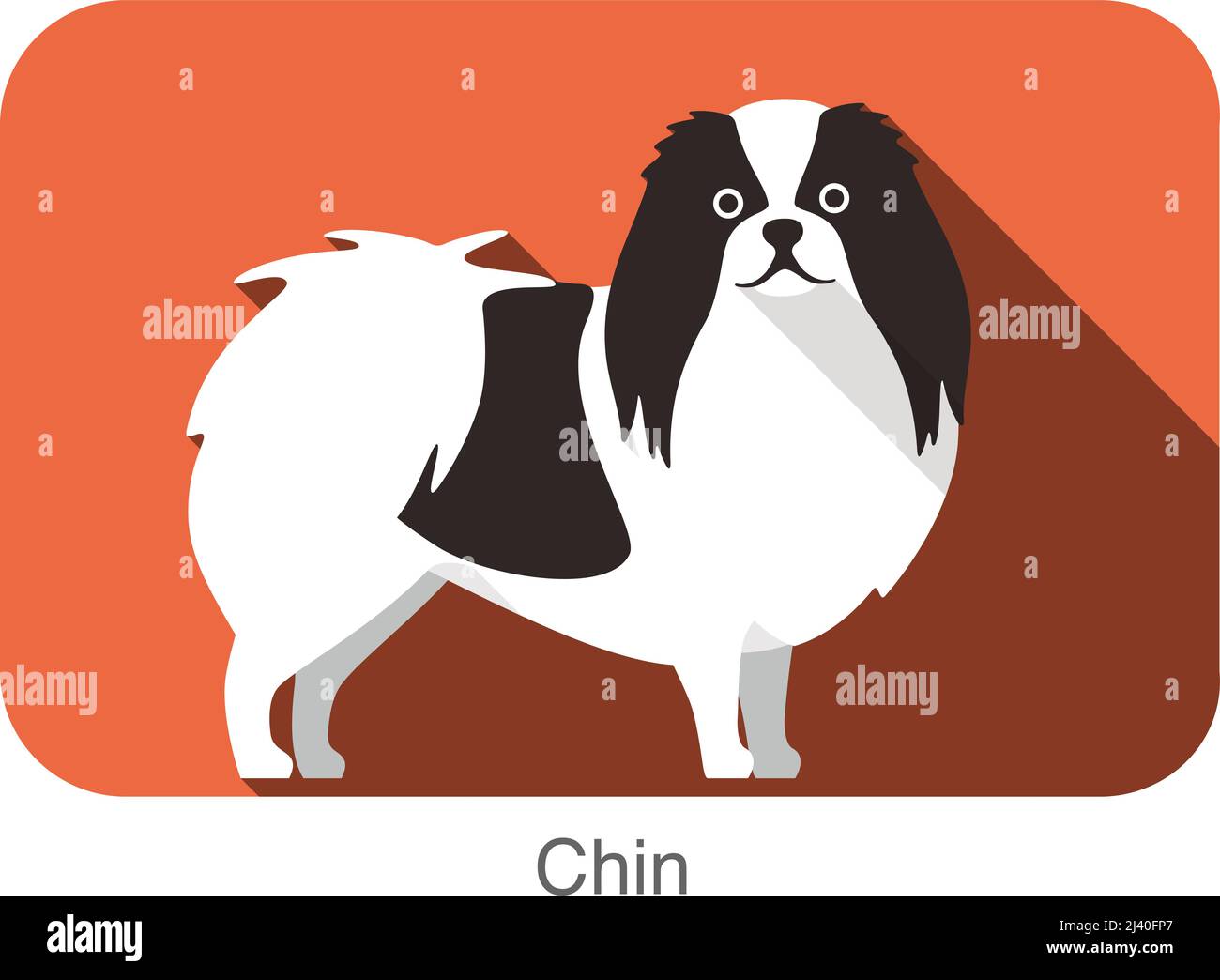 Breed dog standing on the ground, side, face forward, dog cartoon image ...