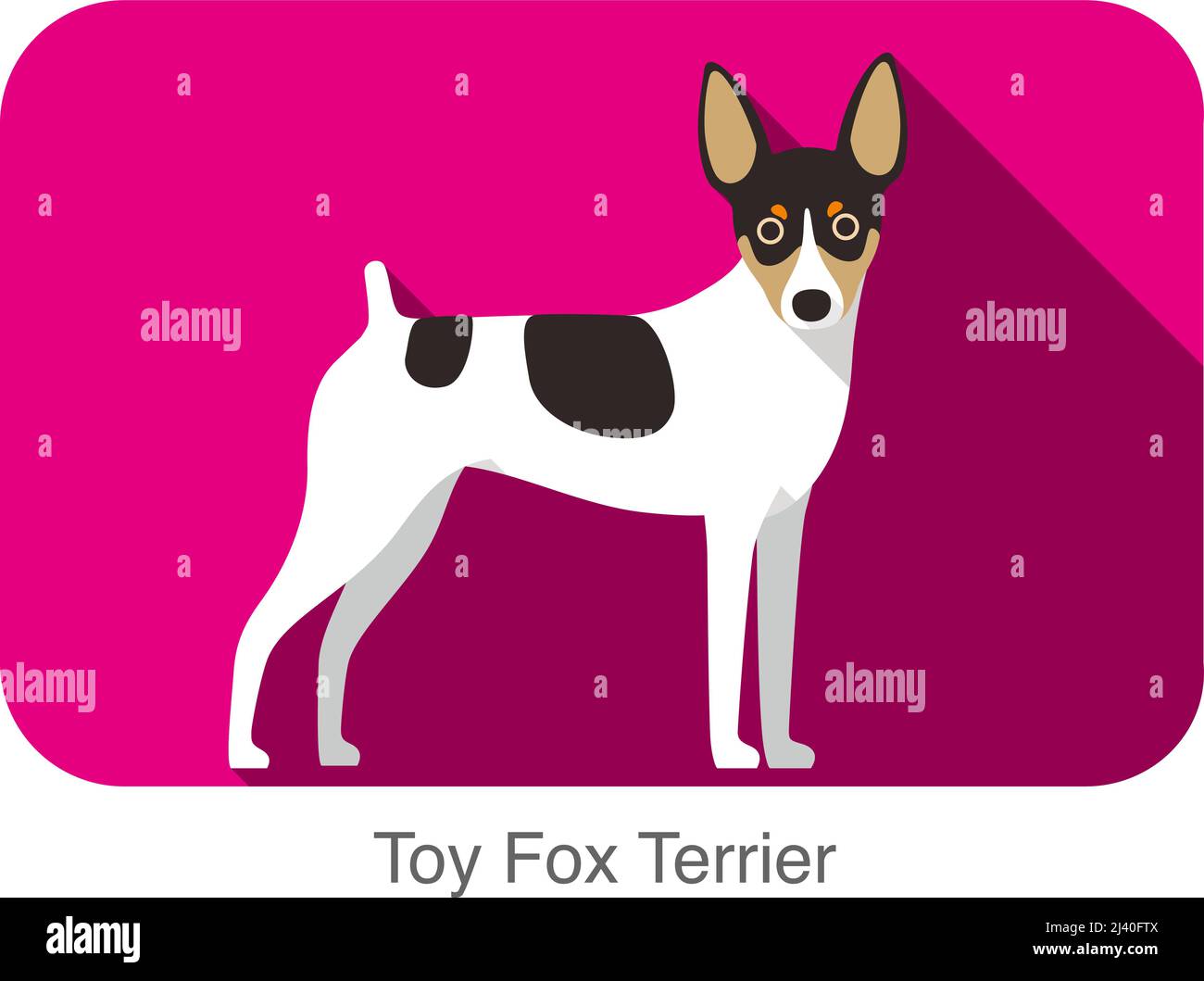 Breed dog standing on the ground, face forward, dog cartoon image Stock ...