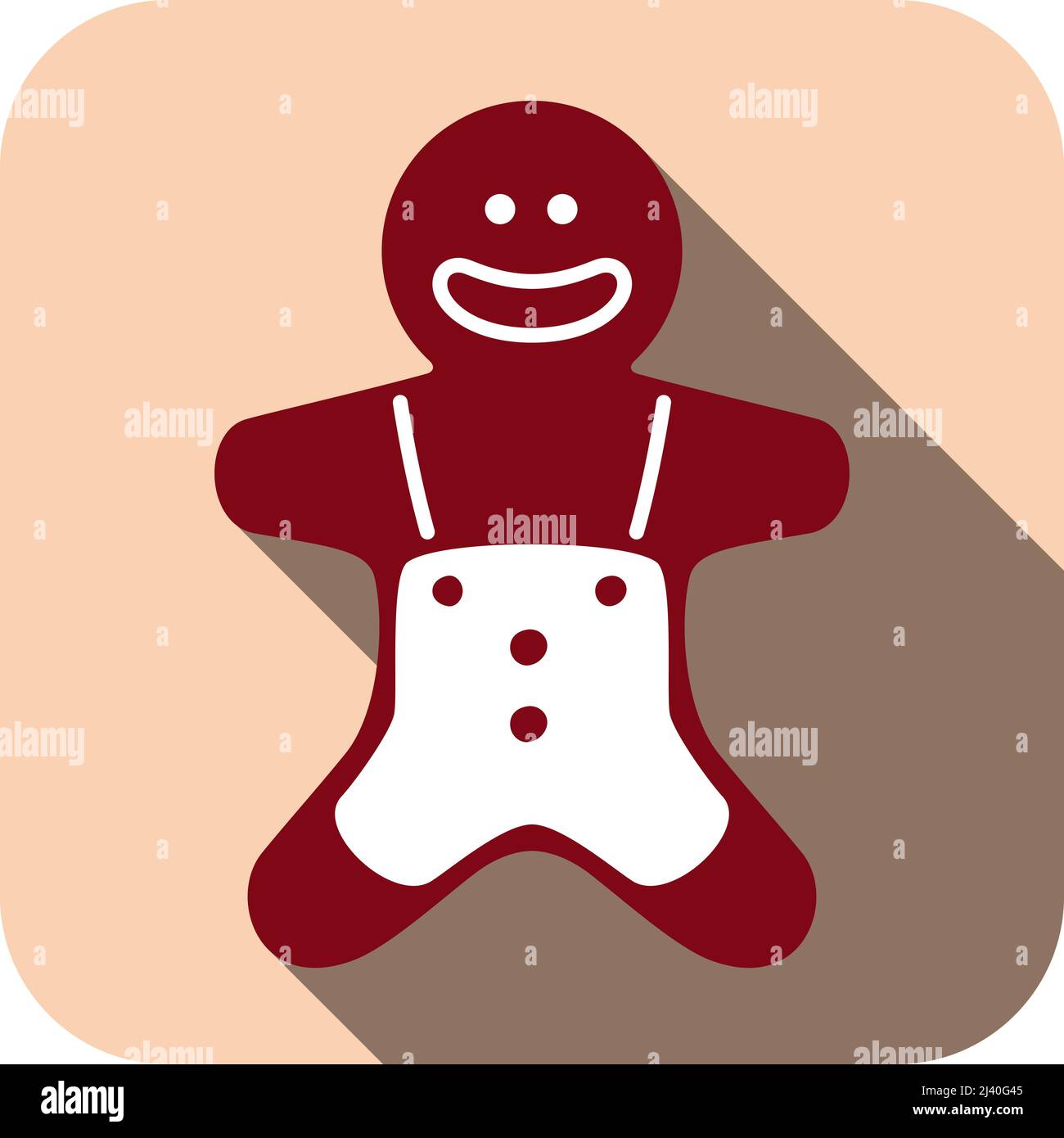 Christmas gingerbread man flat icon Stock Vector Image & Art - Alamy