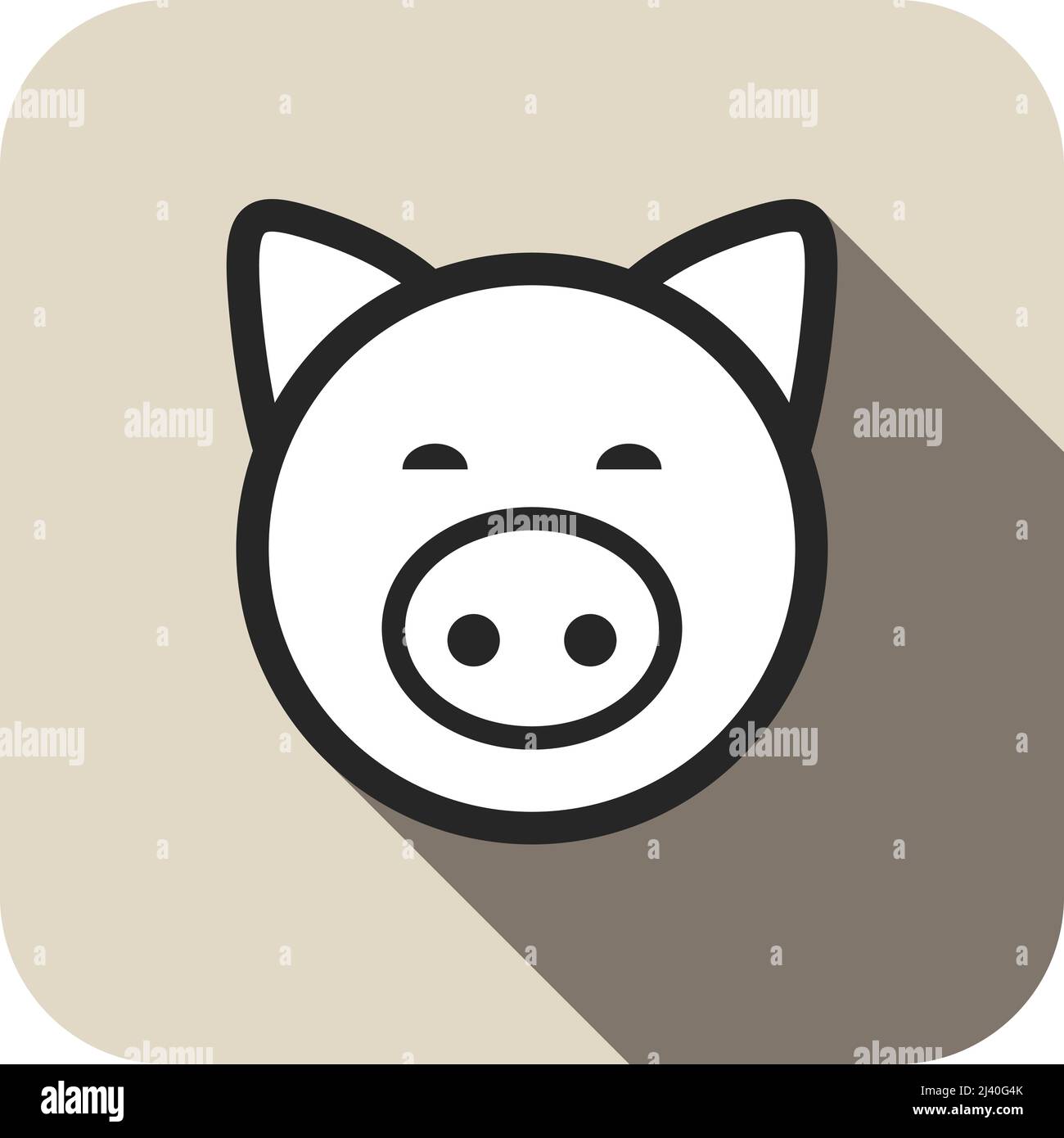 Pig icon vector Stock Vector Image & Art - Alamy