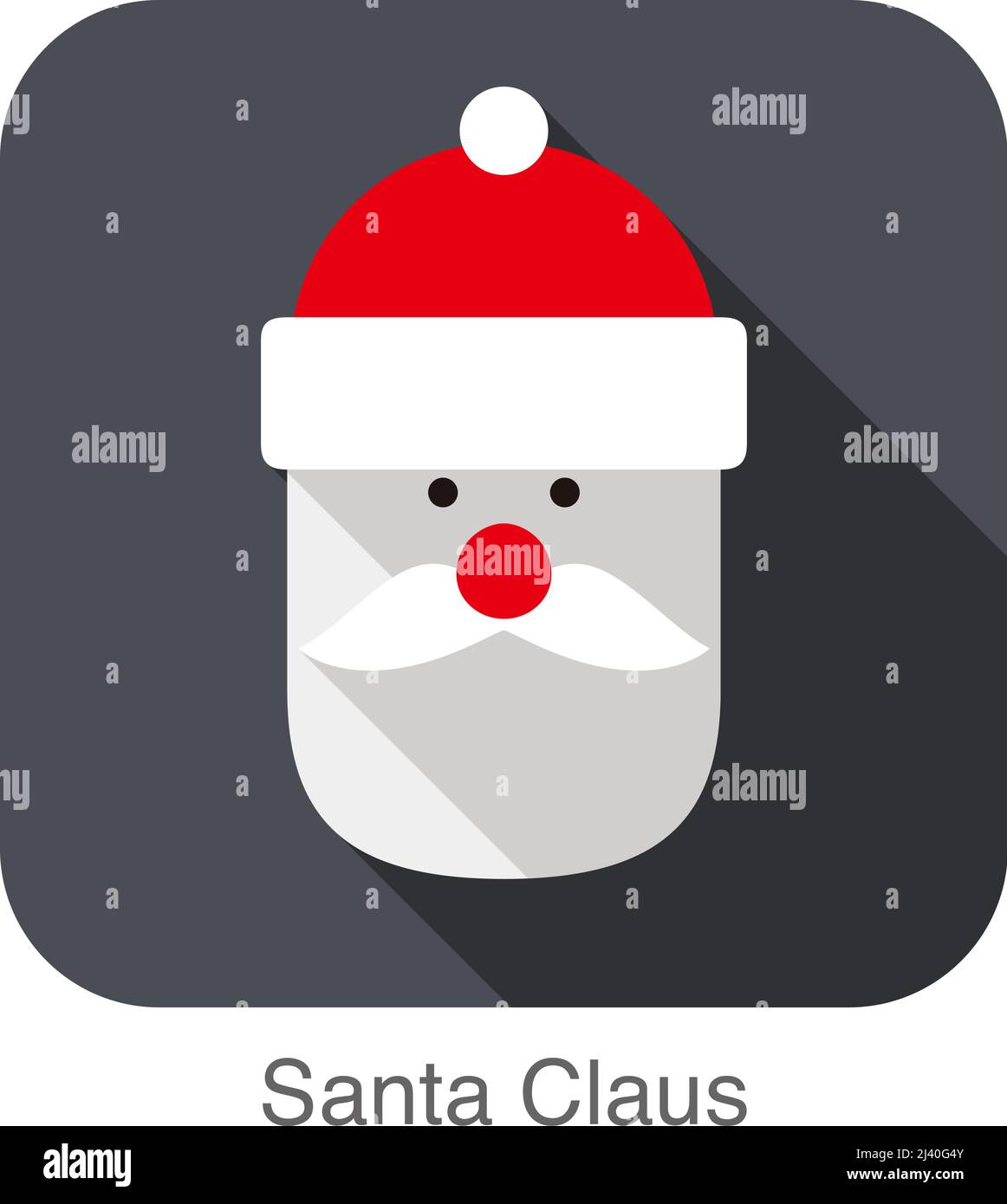 Beard santa icon simple hi-res stock photography and images - Alamy