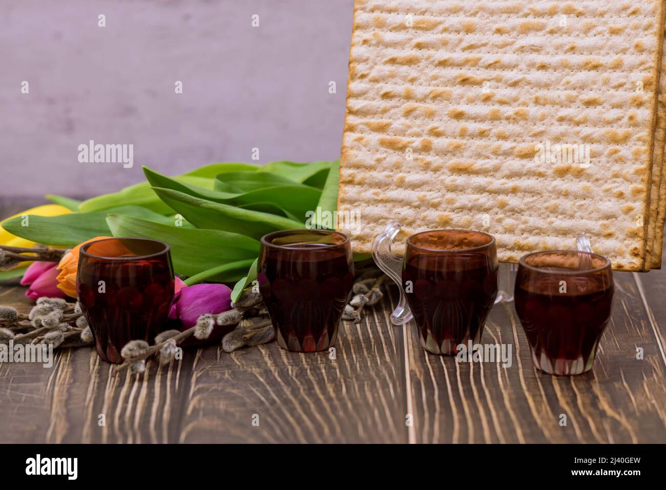 Traditional Passover kosher food ready for the ceremony ritual ...