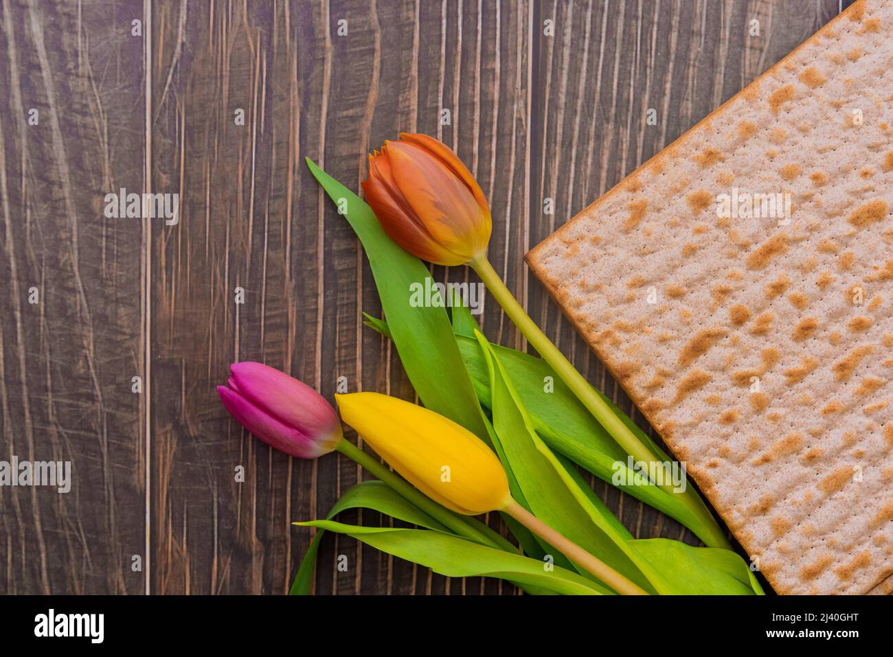 Passover Jewish on matzah on the wood table Stock Photo - Alamy