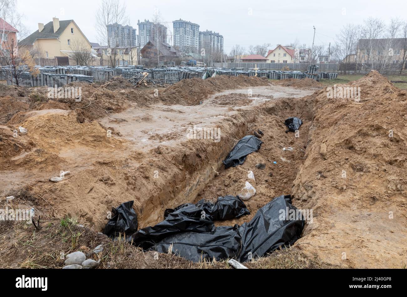 Bucha, Ukraine. 06th Apr, 2022. (EDITORS NOTE: Image depicts death)Dead ...