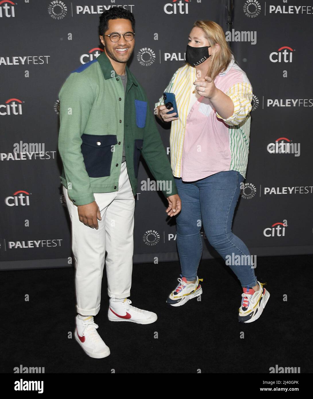 Los Angeles, USA. 10th Apr, 2022. (L-R) Alex Tarrant and Wife Luci Hare ...