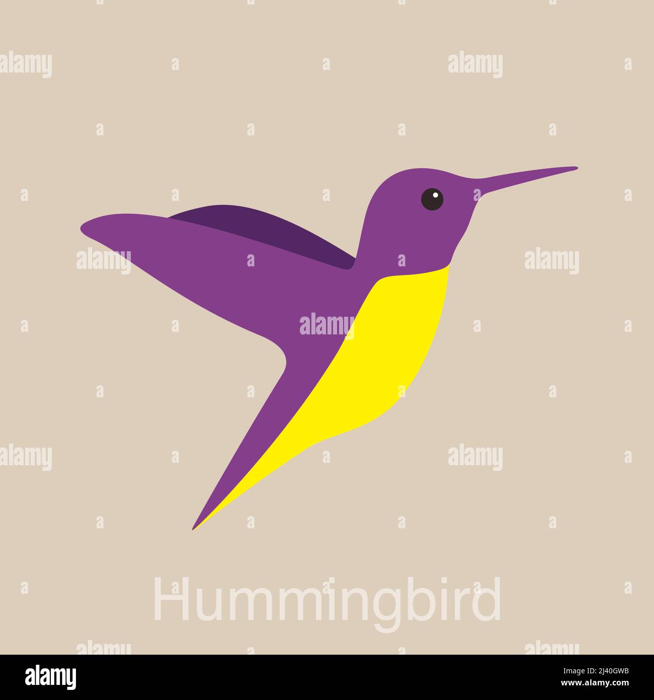 Hummingbird, bird series, vector flat icon Stock Vector Image & Art - Alamy