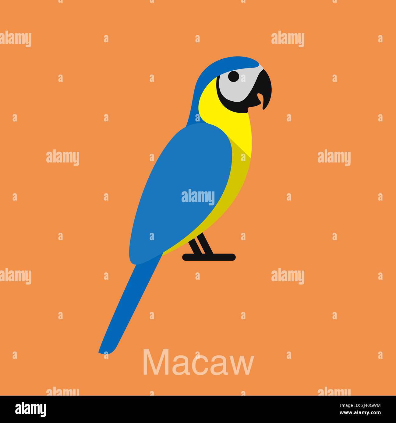 Macaw bird icon Stock Vector Images - Alamy