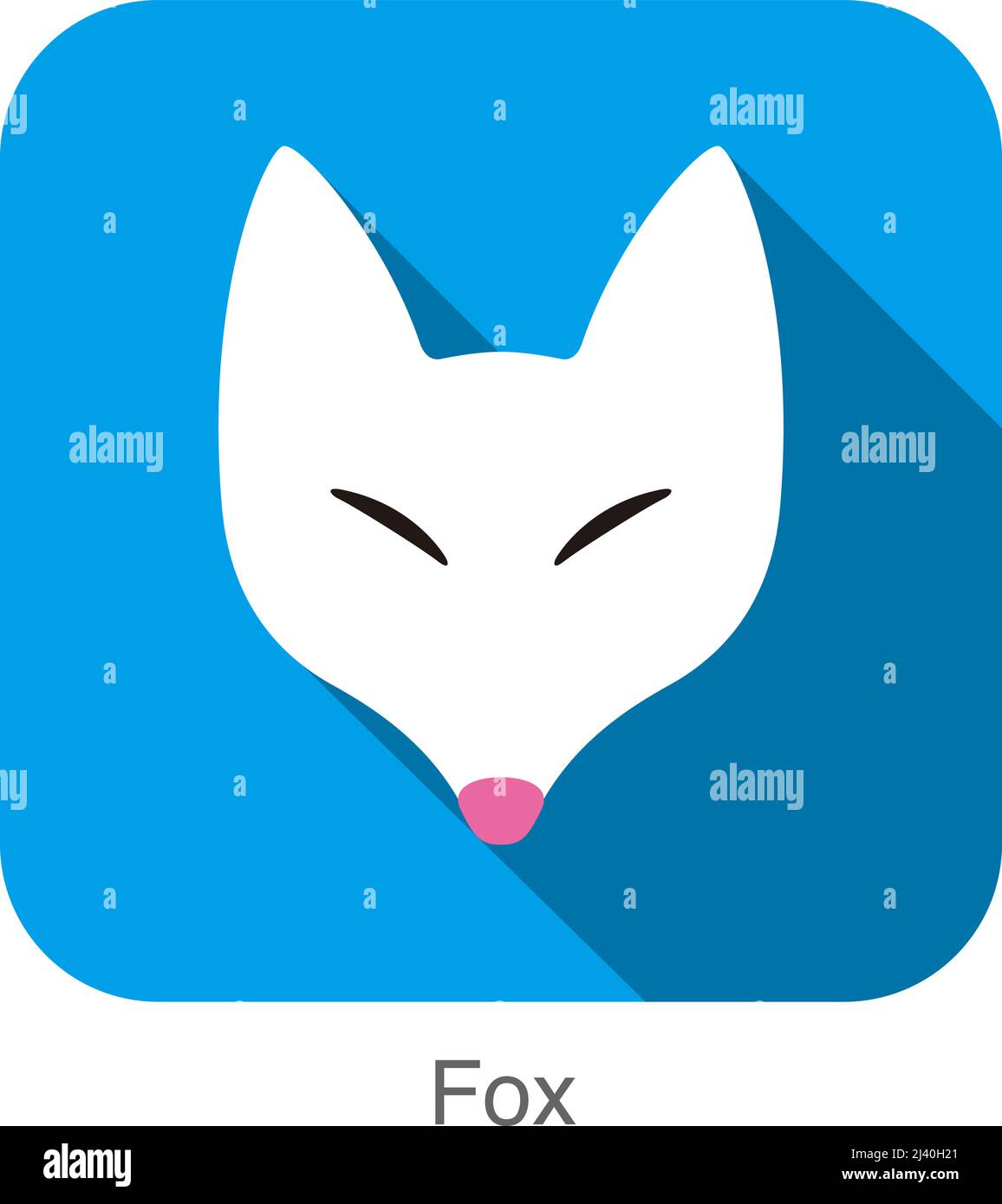 White fox portrait Stock Vector Images - Alamy