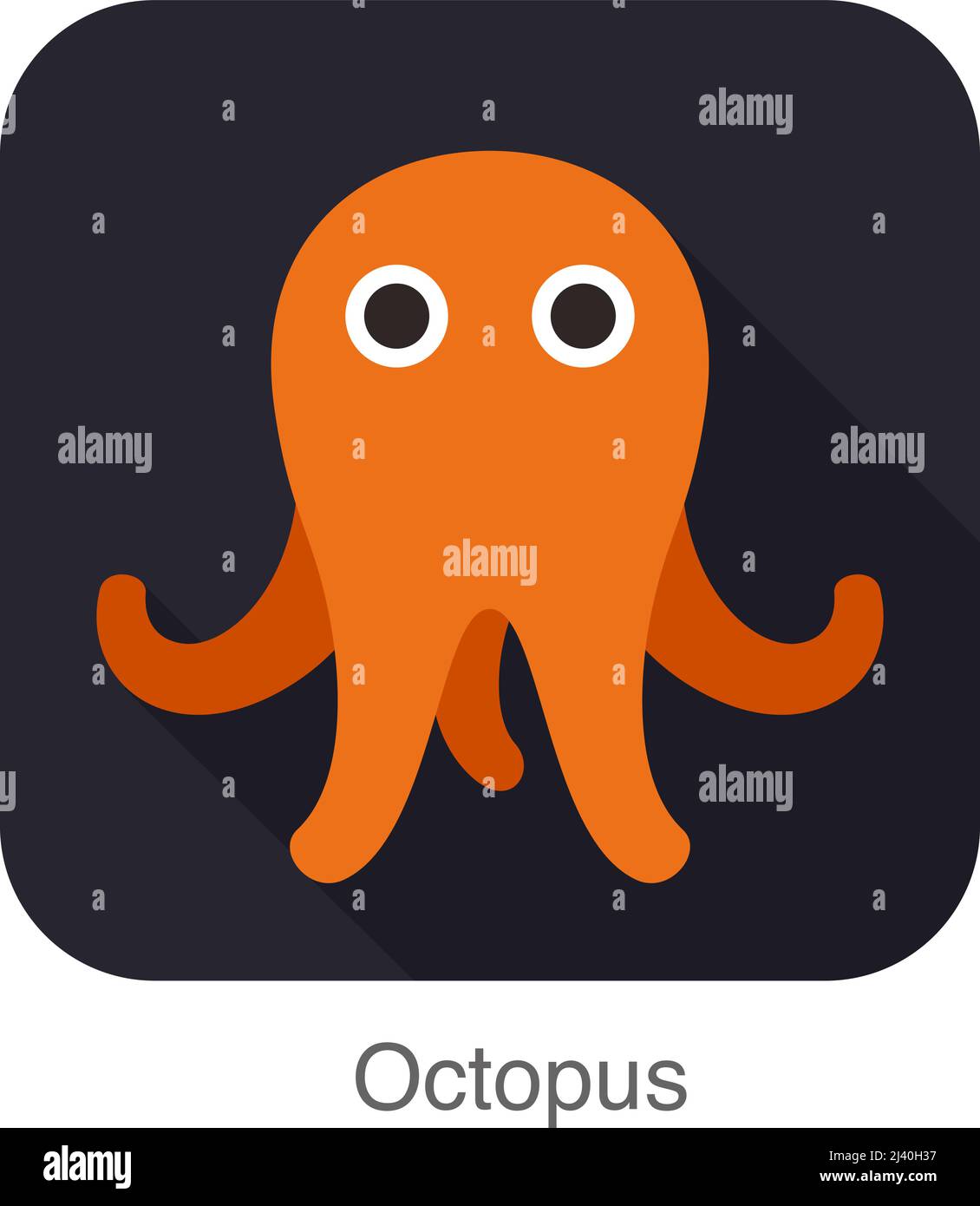 Octopus flat icon design, vector Stock Vector Image & Art - Alamy