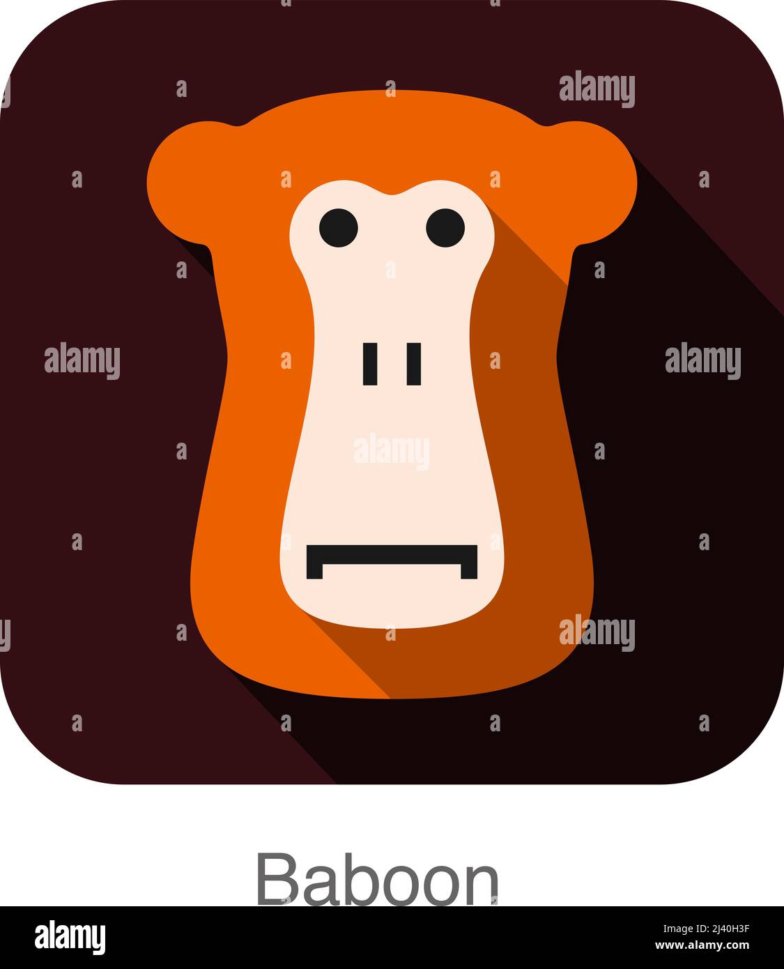 Baboon animal face icon Stock Vector Image & Art - Alamy