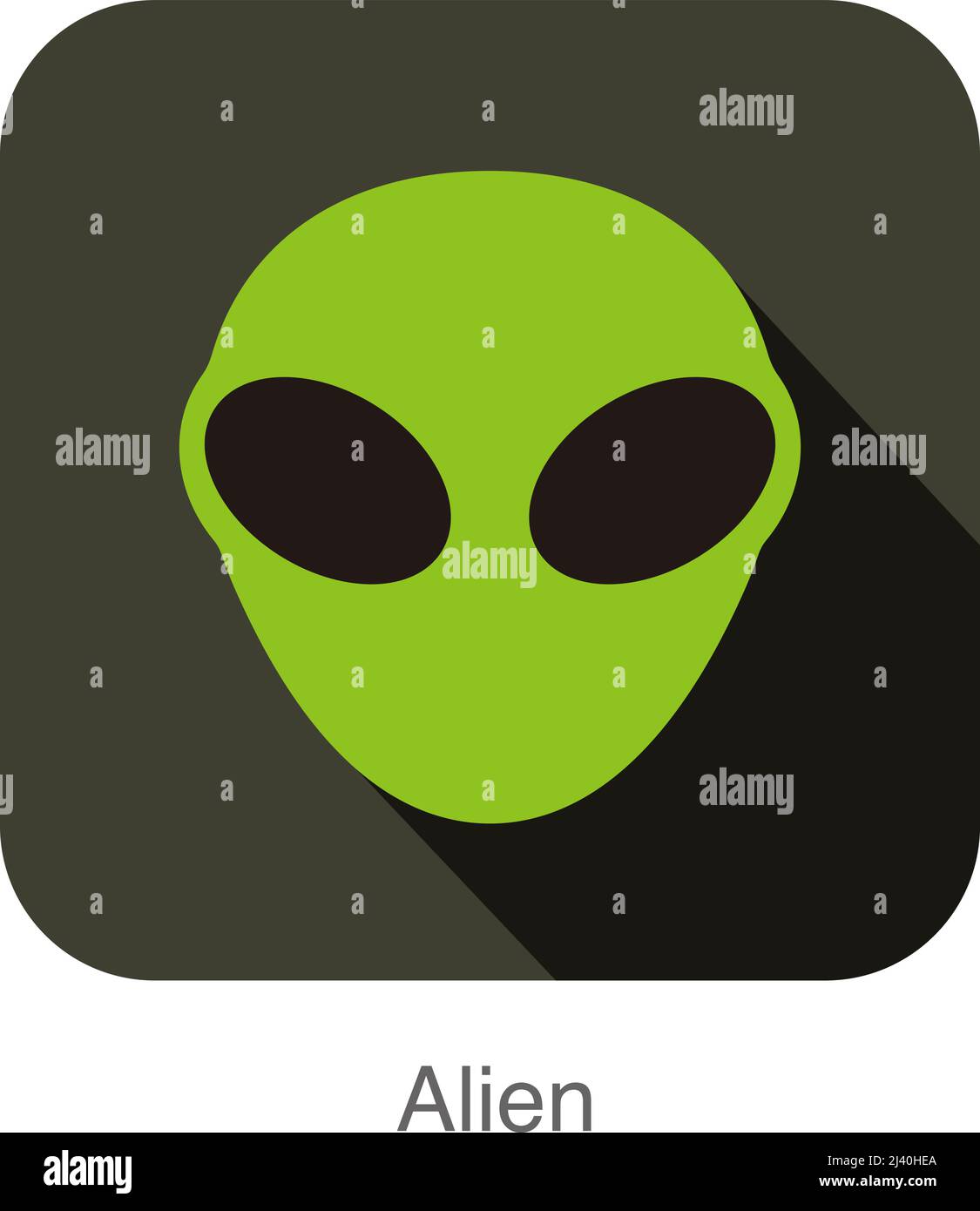 Alien face flat design Stock Vector Image & Art - Alamy