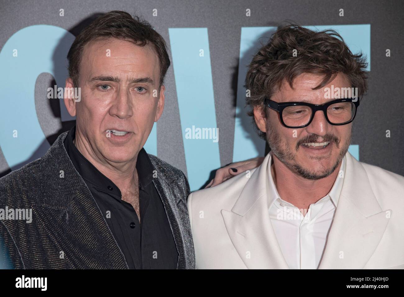 NEW YORK, NEW YORK - APRIL 10: Nicolas Cage and Pedro Pascal attend ...