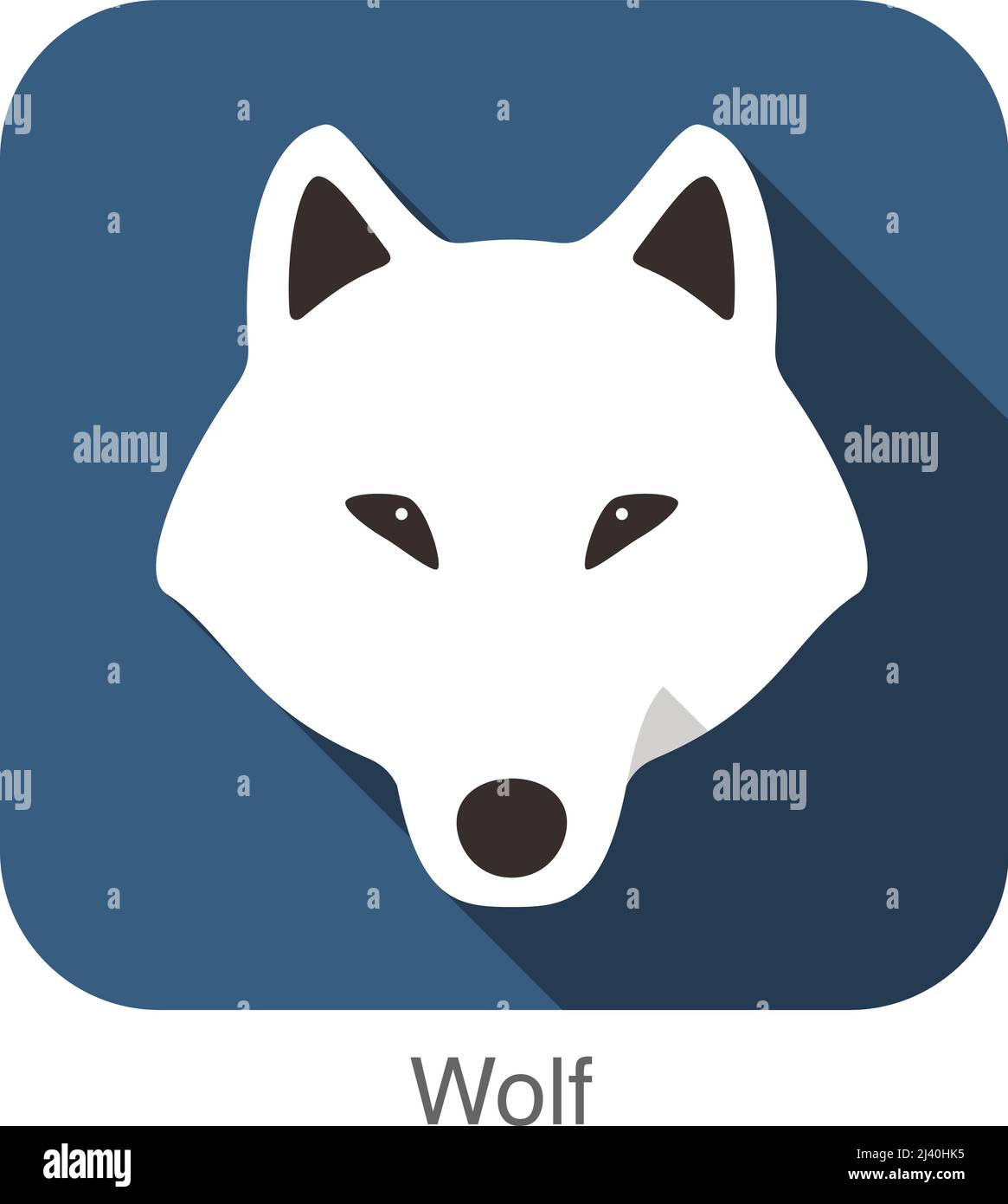 Shadow wolf icon vector vectors hi-res stock photography and images - Alamy