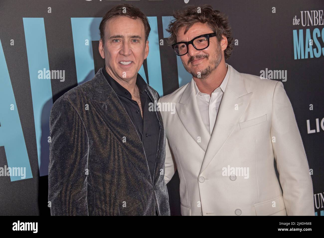 NEW YORK, NEW YORK - APRIL 10: Nicolas Cage and Pedro Pascal attend ...