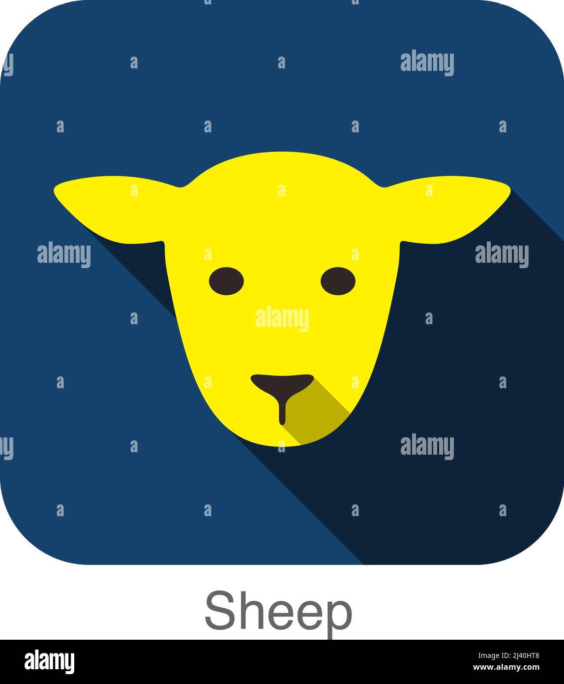 sheep face flat icon Stock Vector Image & Art - Alamy