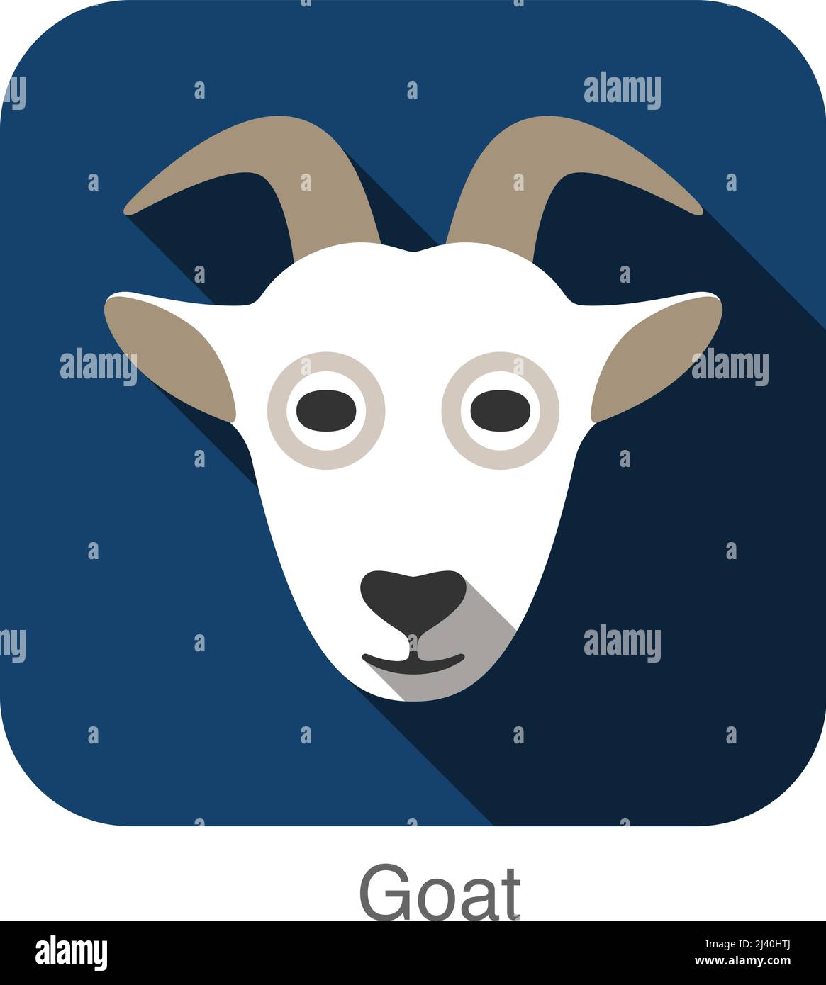 goat face flat icon Stock Vector Image & Art - Alamy