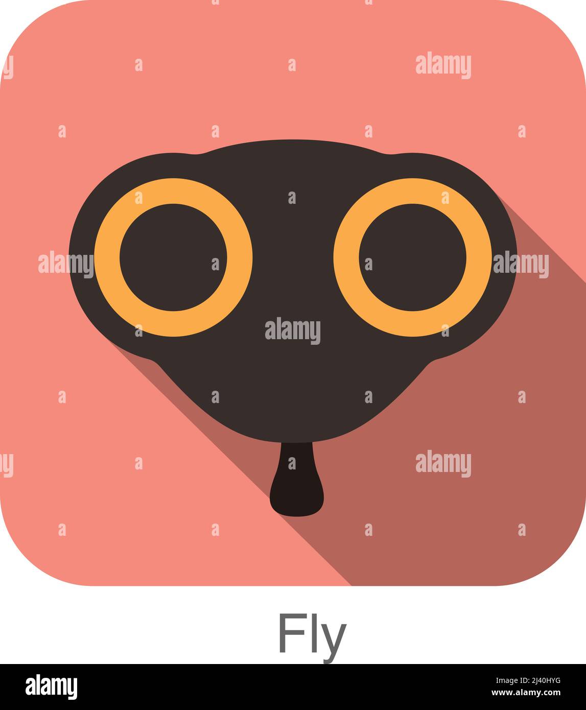 Fly animal face flat design Stock Vector Image & Art - Alamy