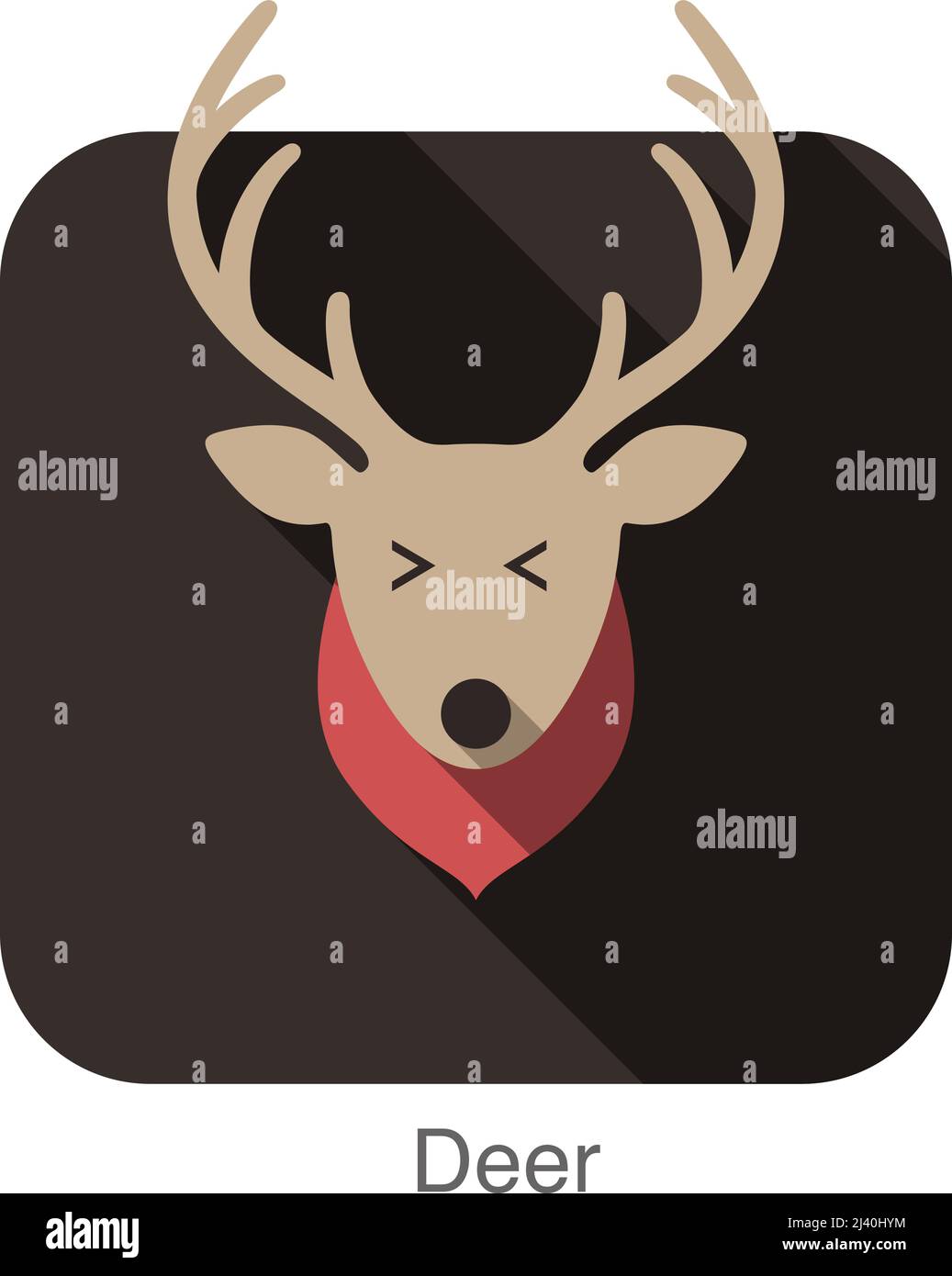 Cute elk face deer Stock Vector Images - Alamy