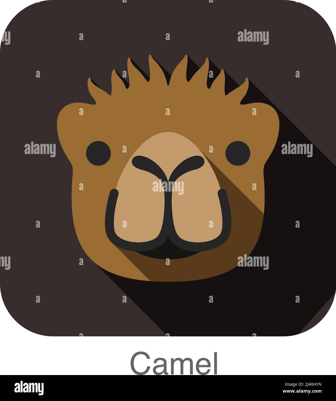 Camel face front Stock Vector Images - Alamy