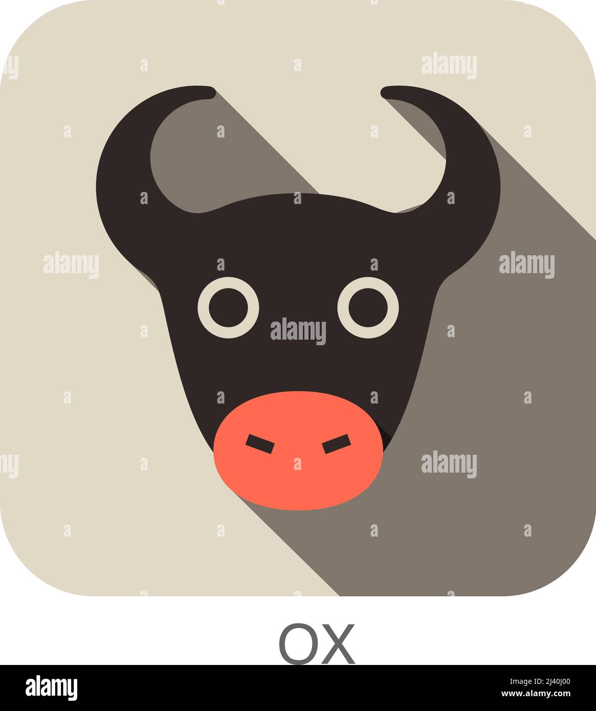 OX animal face icon Stock Vector Image & Art - Alamy