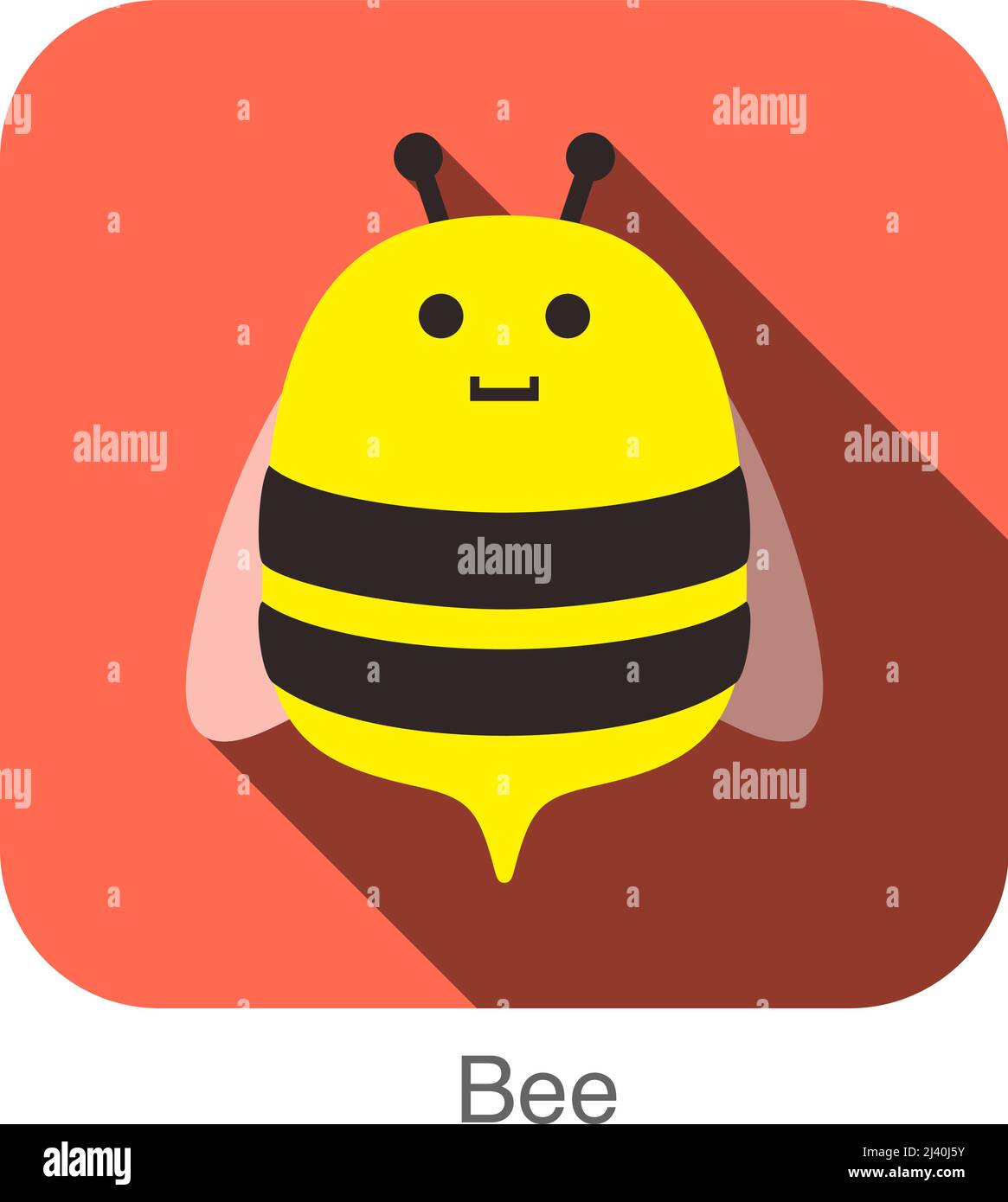 Bee animal face flat design Stock Vector Image & Art - Alamy
