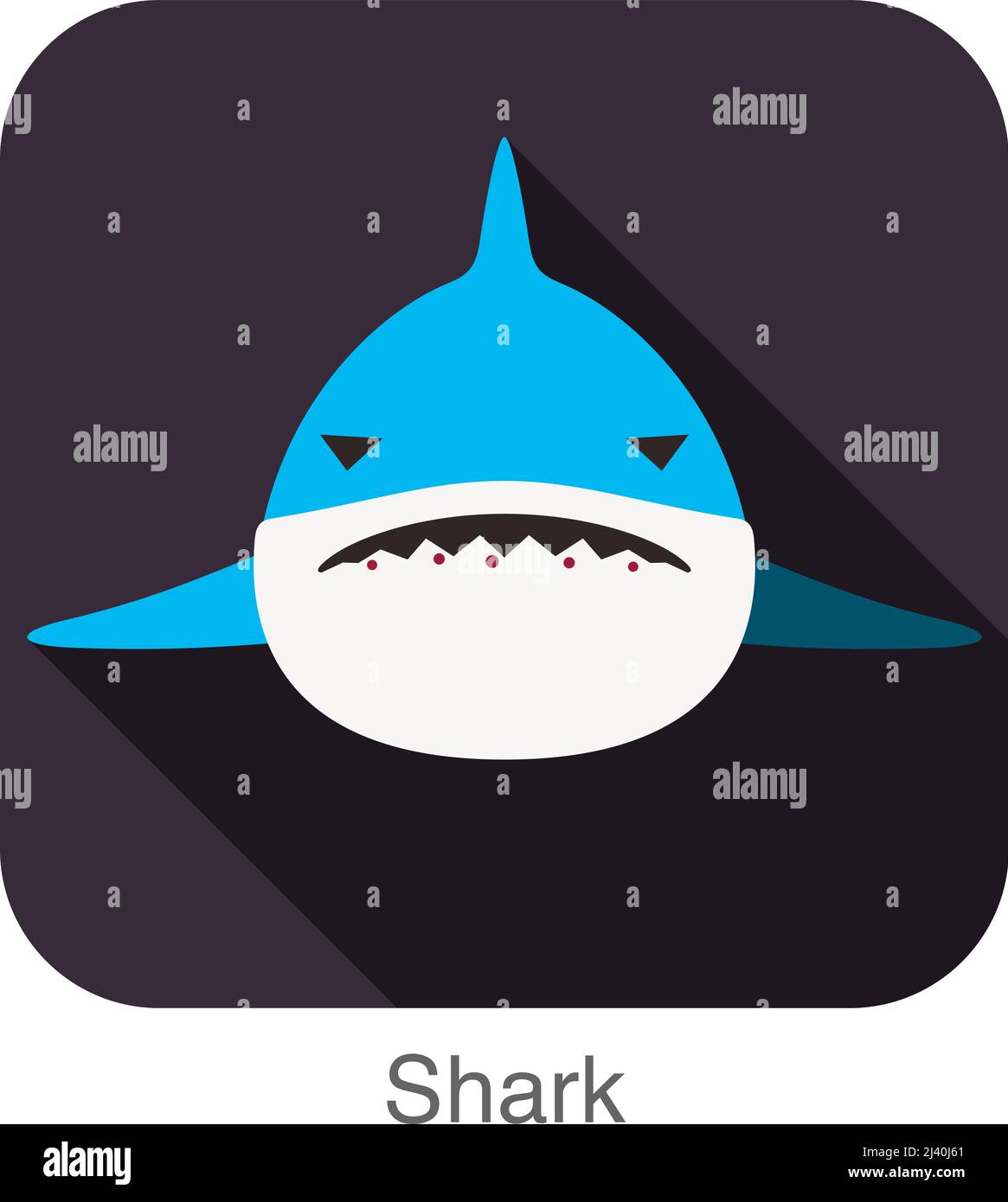 Shark animal face flat design, vector Stock Vector Image & Art - Alamy