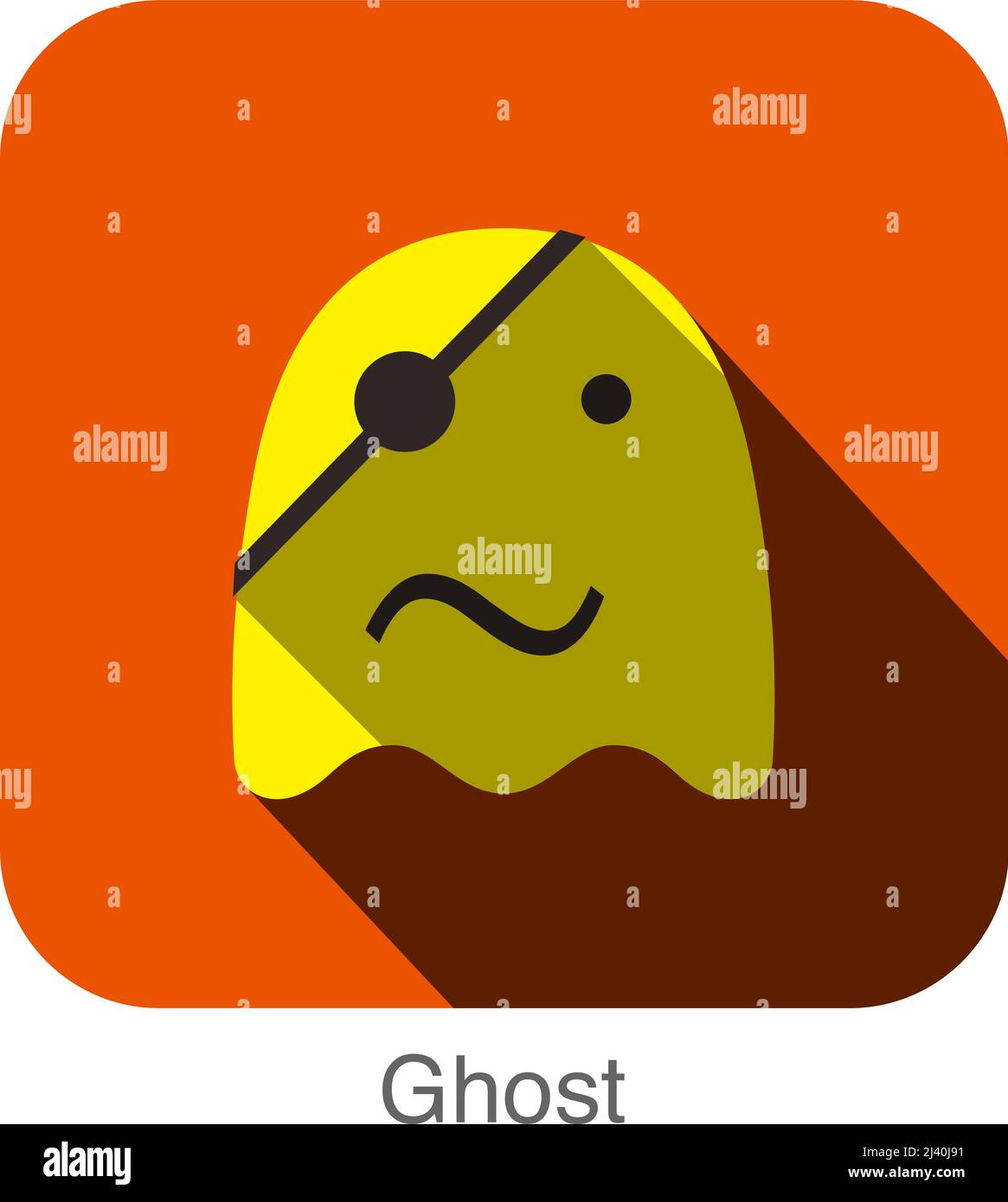 Ghost face flat icon design. Animal icons series Stock Vector Image ...