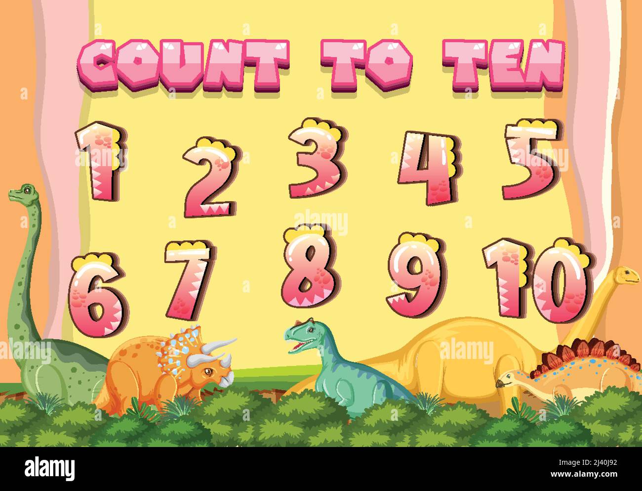 Counting Number 1 To 10 For Kids Illustration Stock Vector Image Art Counting Number 1 To 10 For Kids Illustration Stock Vector Image Art