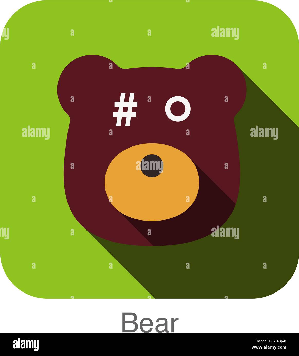 Minimalist bear icon Stock Vector Images - Alamy