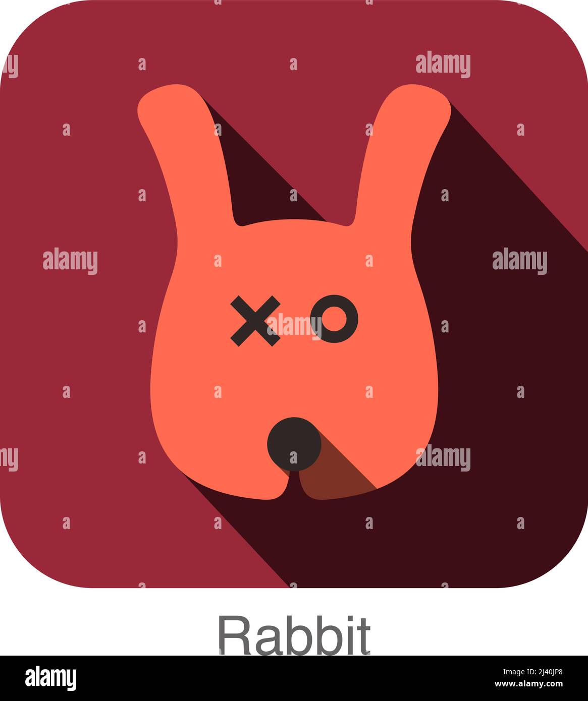 Flat elements rabbit hi-res stock photography and images - Alamy
