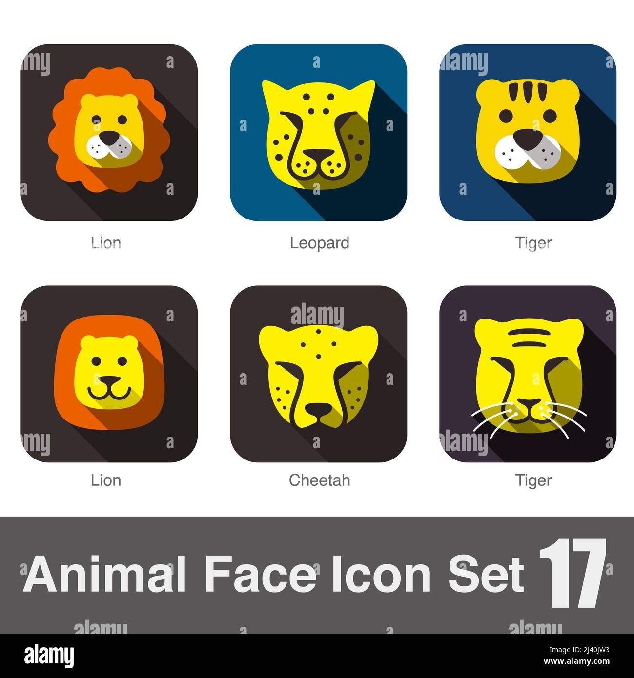 Animal face flat icon, Vector Stock Vector Image & Art - Alamy