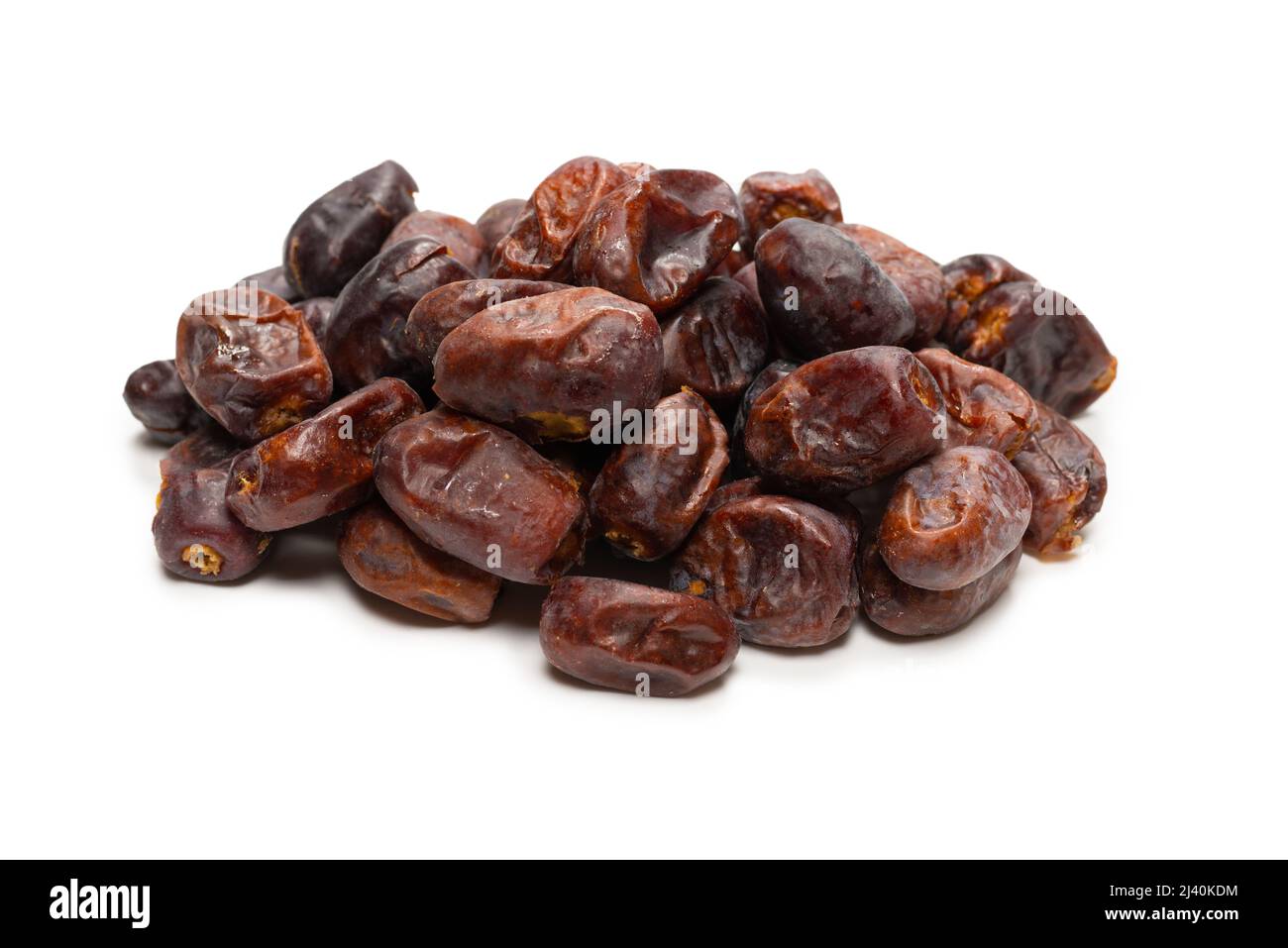 Dried dates isolated on white background. Top view Stock Photo - Alamy