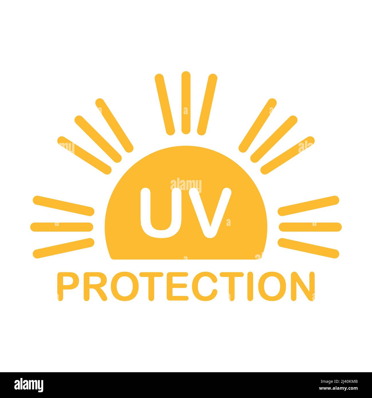 UV radiation protection icon vector solar ultraviolet light symbol for ...